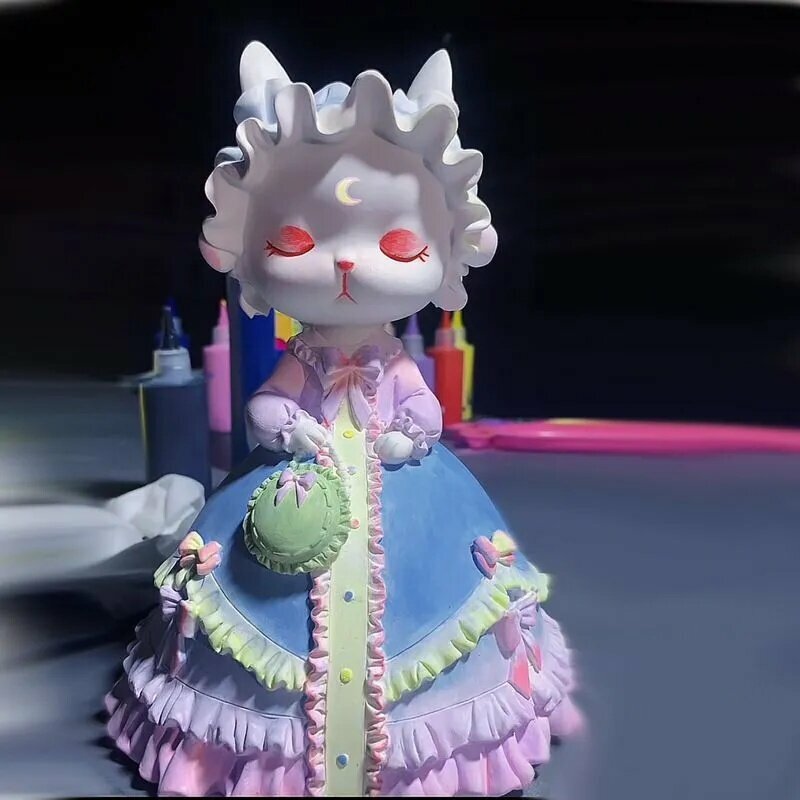 Набор для творческого обучения/раскрашивание гипсовых статуй/набор для рисования, раскрашивание гипсовых статуй 12 цветами и двумя кистями