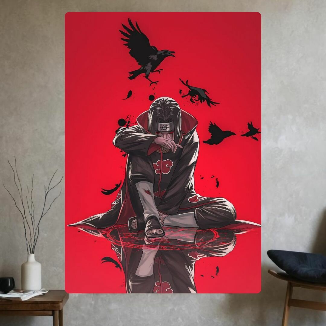 Картина на металле (аниме - Наруто) Итачи Учиха, 20*30см
