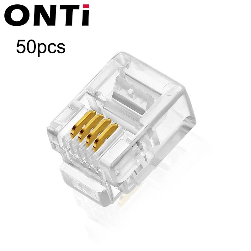 OMAY 4-контактный RJ11 разъем для телефона 50pcs