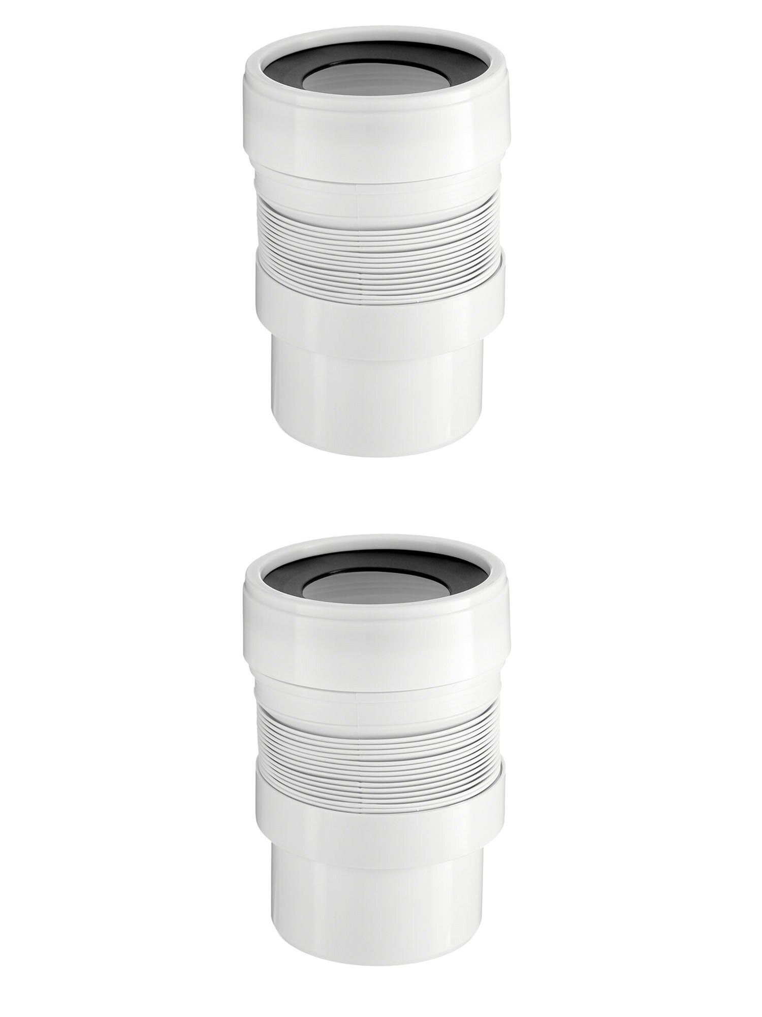 Слив для унитаза d110 мм пластиковый гофрированный для внутренней канализации (2 шт.)