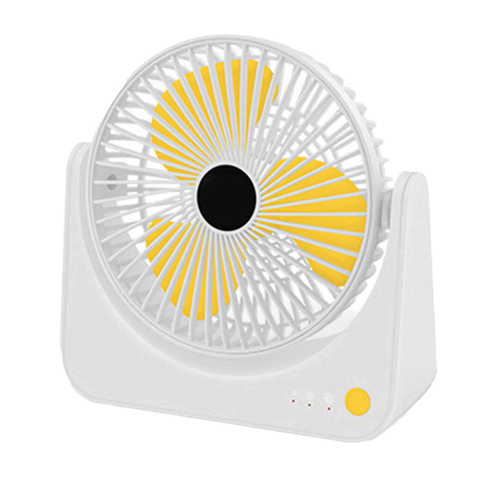 USB Small Desk Fan Quiet Operation Portable Mini Rechargeable Desktop for Home Student Dormitory Office White