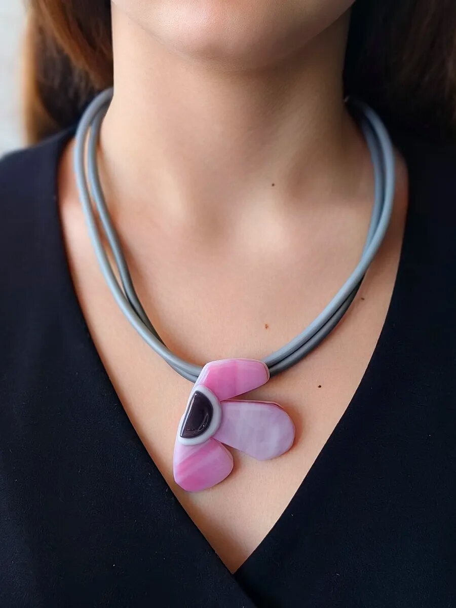 Колье, муранское стекло, стекло