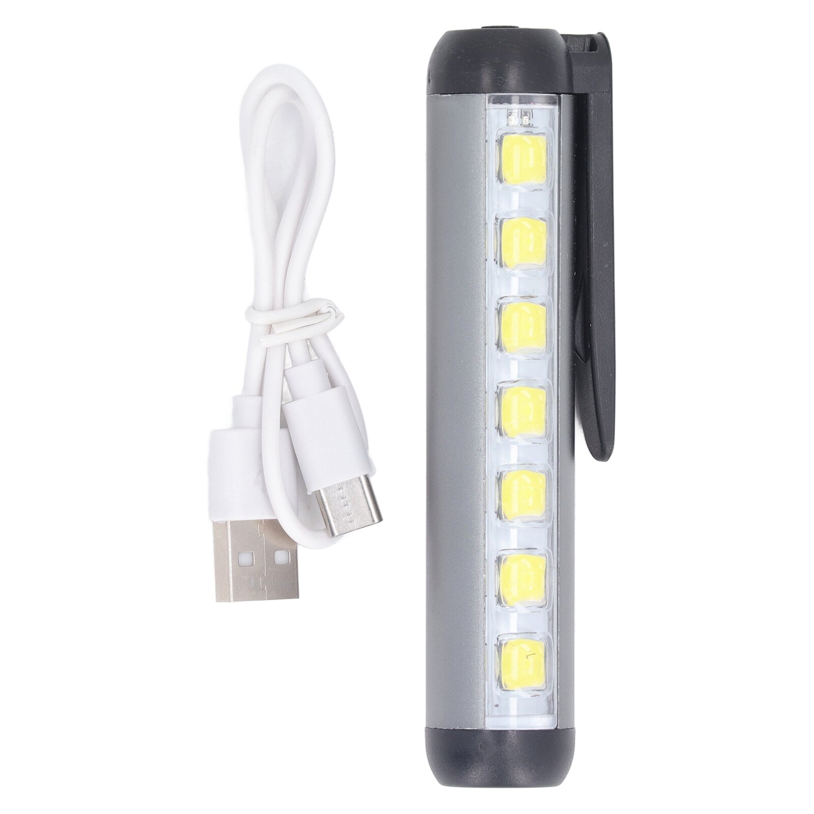 Светодиодный фонарик-ручка из алюминиевого сплава Портативный USB-перезаряжаемый карманный двухлучевой фонарик-ручка Мини-ручной светильник для медсестер Студентов врачей