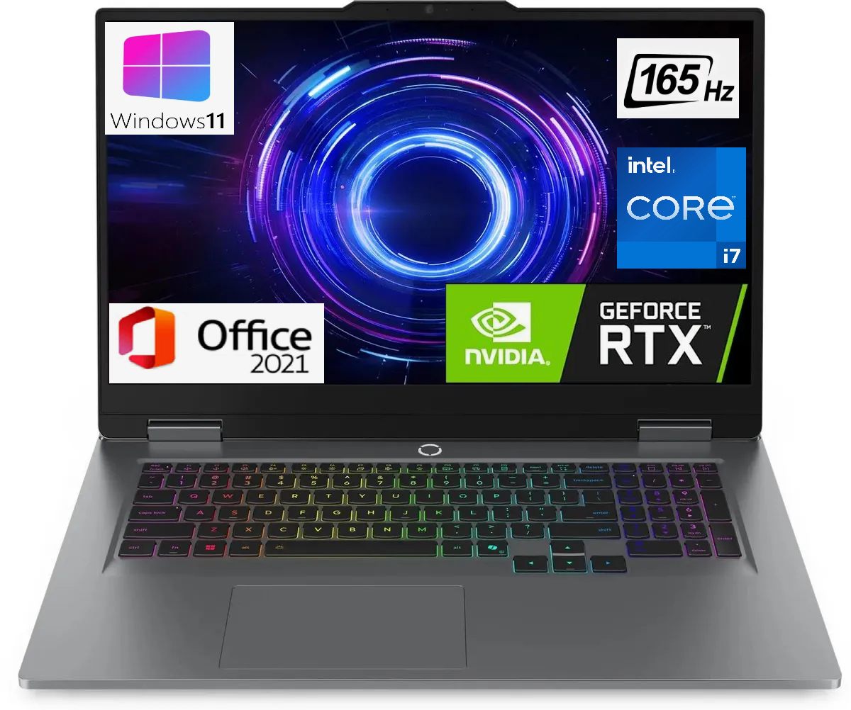 Игровой Lenovo IPS 17,3" 165гц, Core i7 13700HX(16 ядер до 5 ггц), 16Gb DDR5 , SSD 1 TB, RTX 5060-8Gb, Win 11 PRO+Office