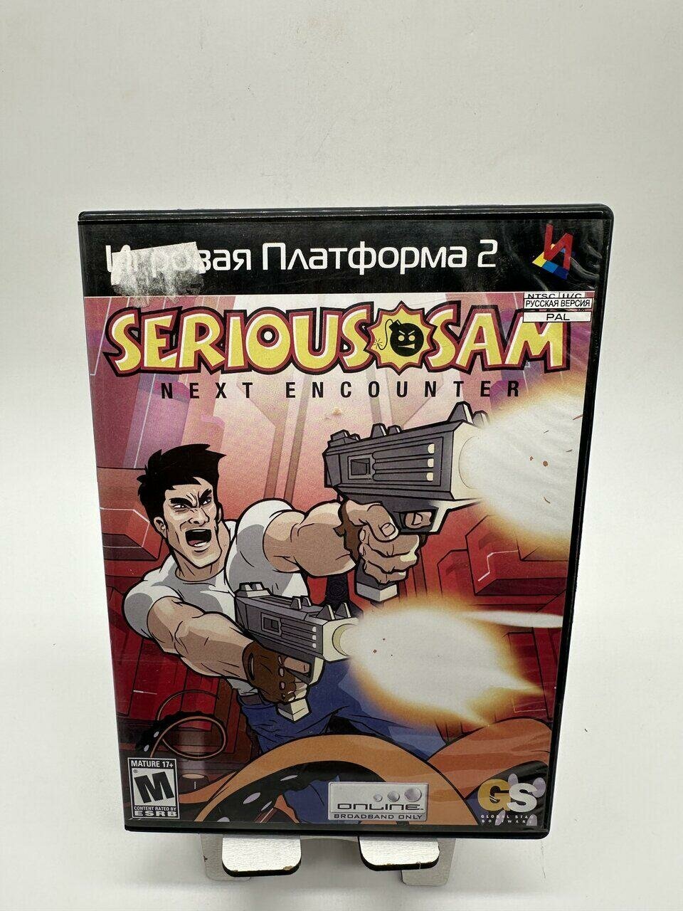 Диск с игрой Serious Sam next encounter на PlayStation 2 прошитую