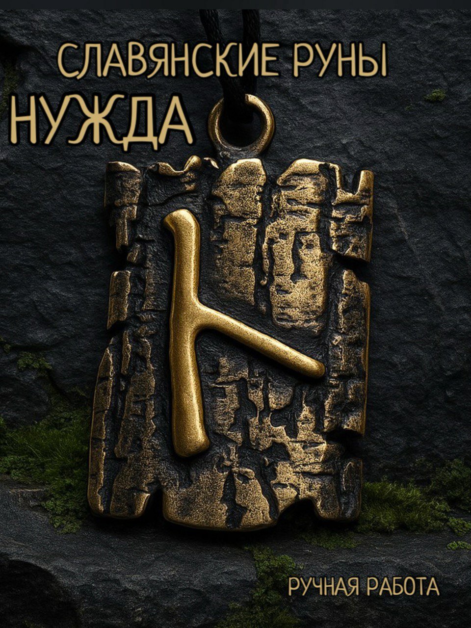 Славянская руна. Нужда. Амулет. Оберег. Талисман. Бронза