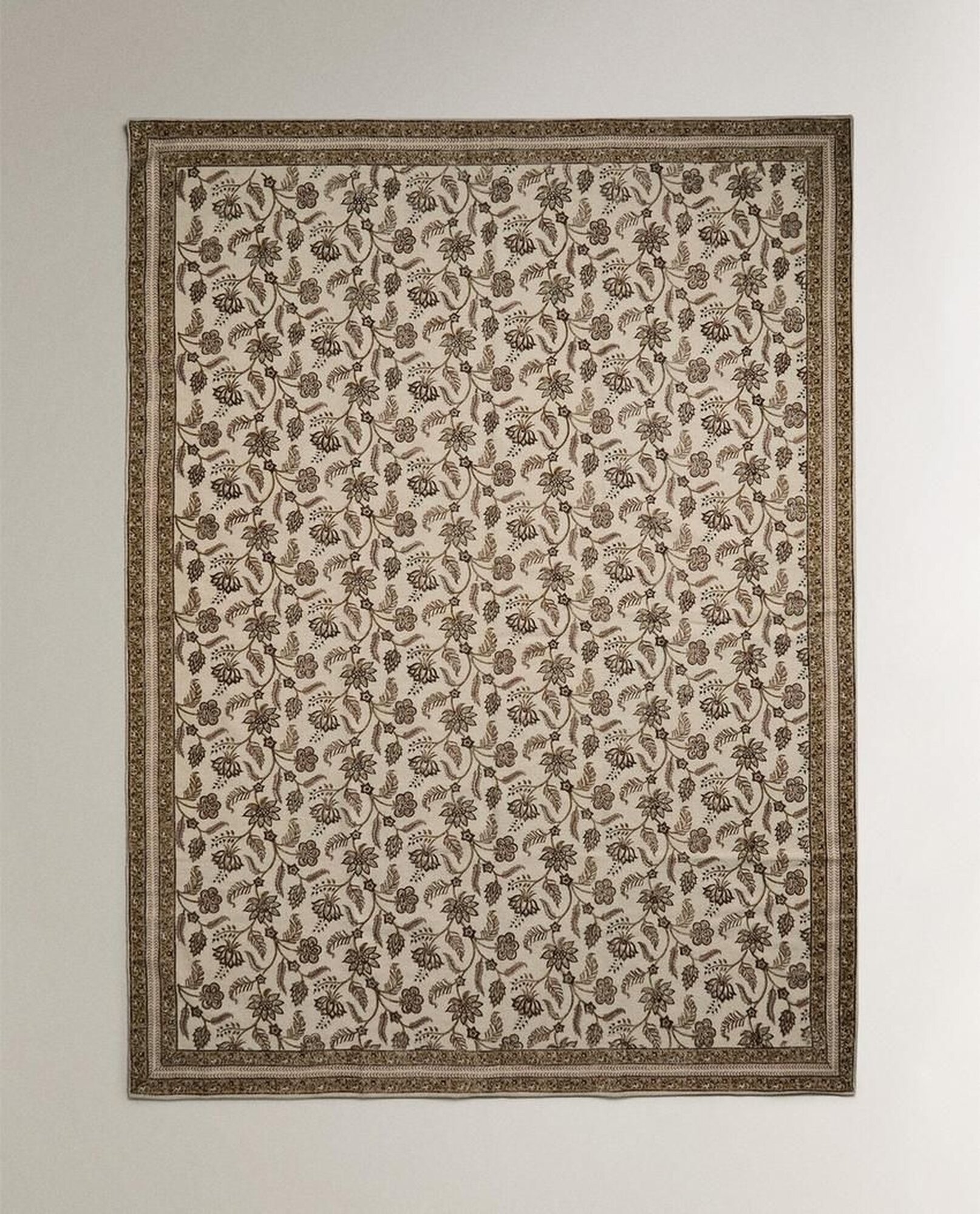 Ковер ZARA HOME 2306/029 - хлопковый, с цветочным принтом, 160 x 230 см