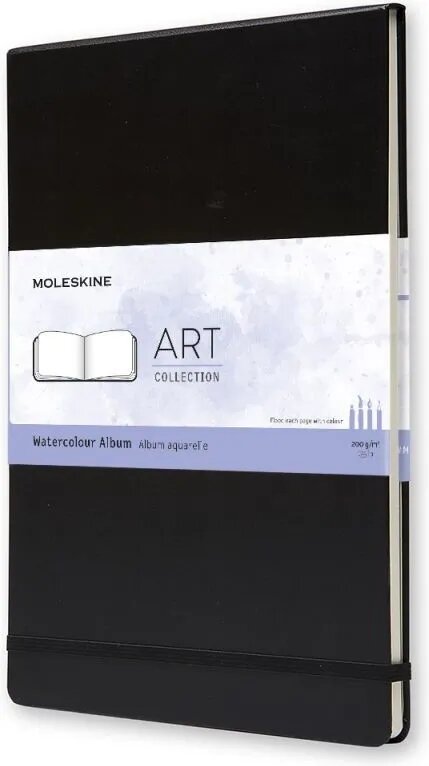 Блокнот для акварели Moleskine Classic Watercolour 29,7x21 см A4 60 стр твердая обложка черный (ARTBF833)
