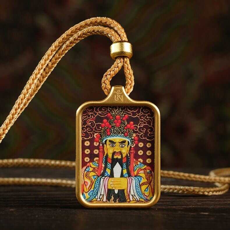 Тханка Буддийская "Гуань Гонг" 25.5X37.5X6.6 mm