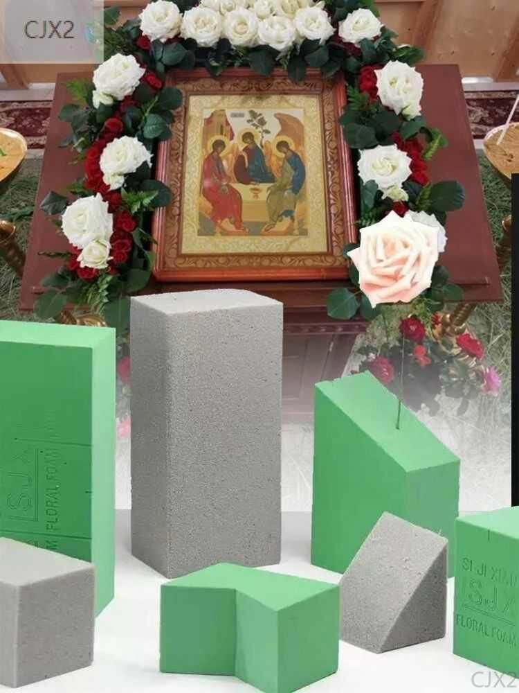 Губка флористическая(кирпич), 23 х 10.5 х 7 см,60pc Набор флористических материалов-CJX2
