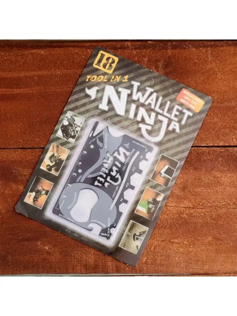 Карта выживания в чехле Wallet ninja 0,5х5,5х8,5см