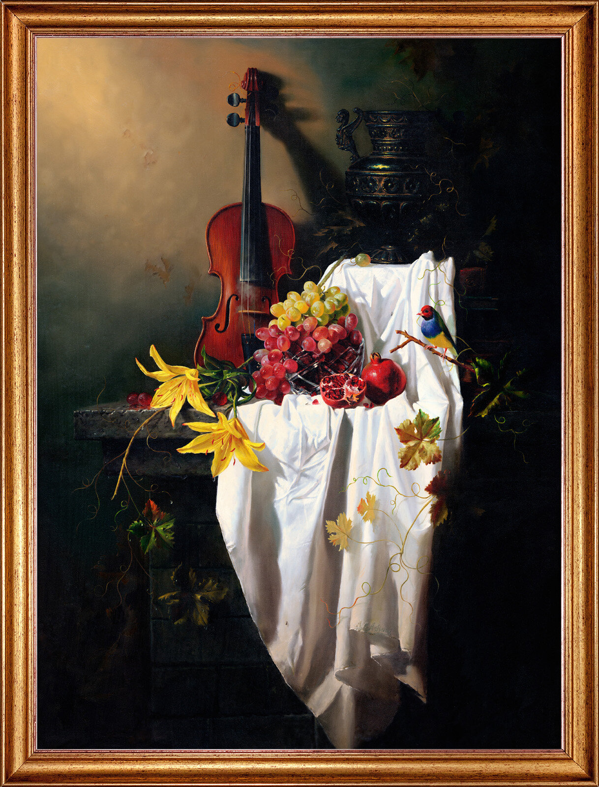 Картина на холсте "Муравьиный рай", 80х60 см, художник - Антонов А, Холст на деревянном подрамнике, оформлена в багет, Арт. АА-х4