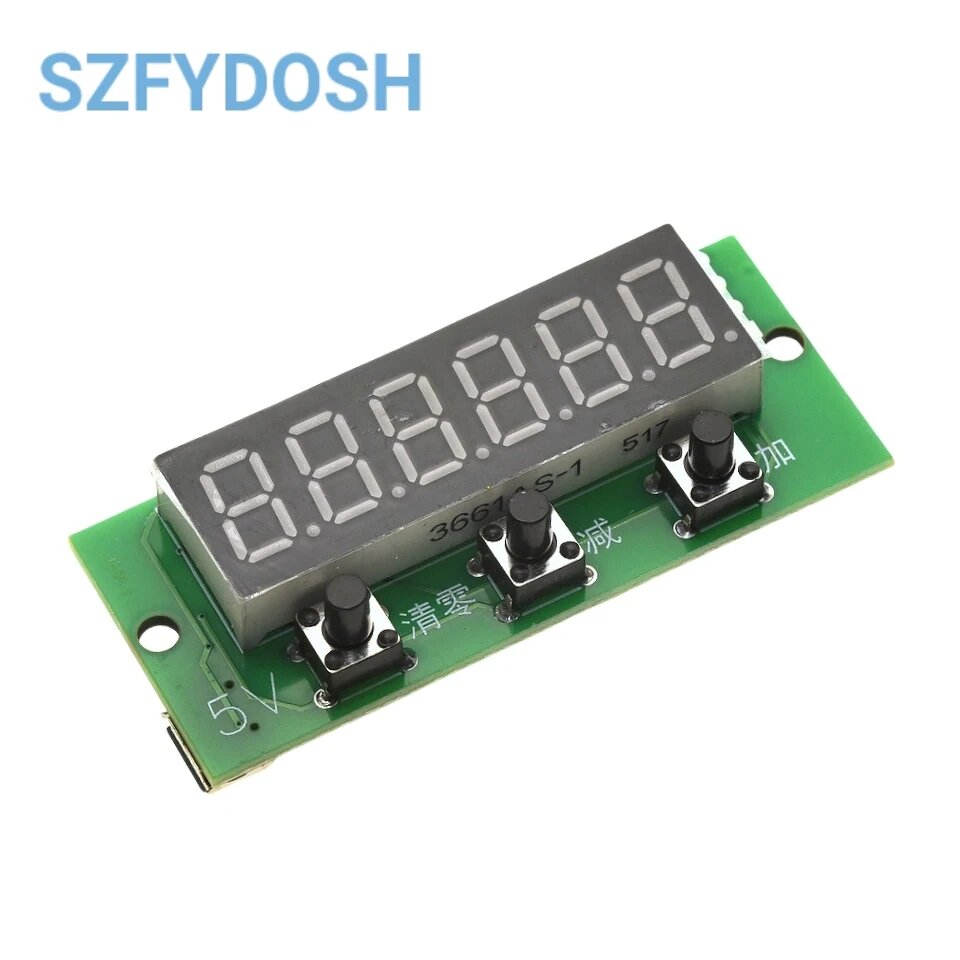 6-разрядный модуль счетчика SZFYDOSH красный 5В
