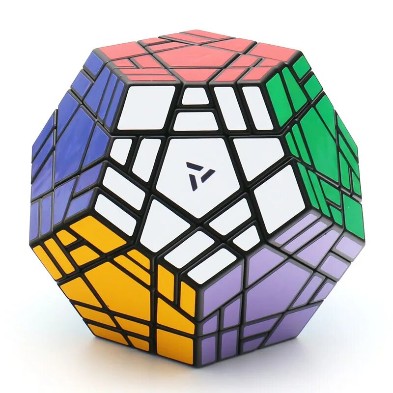 AJ Split Megaminx 5x5 Черный Красный Black Stickered
