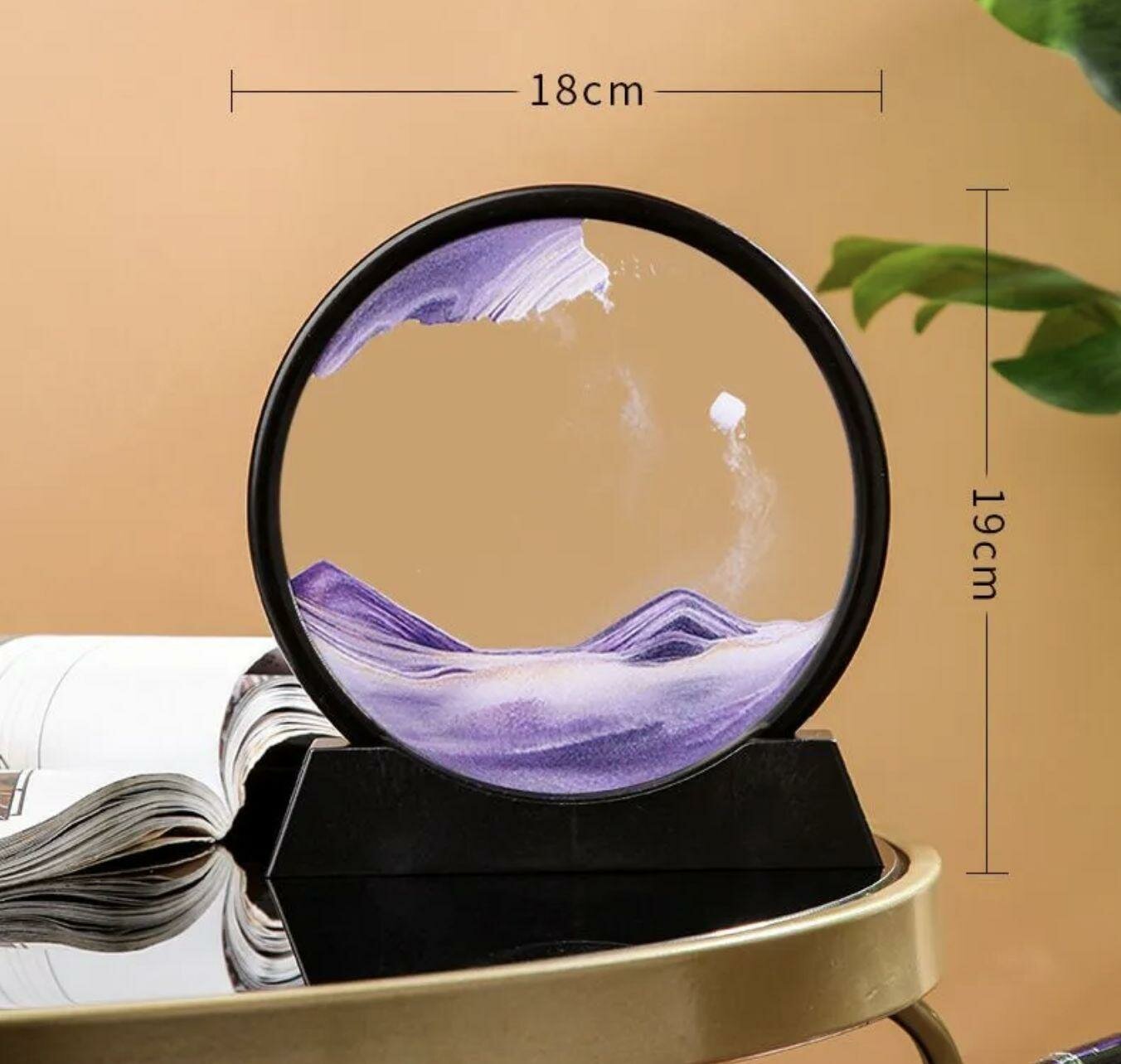 3D Песочные часы 3D Quicksand Painting Stress Relief Art Hourglass Ornament , цвет фиолетовый