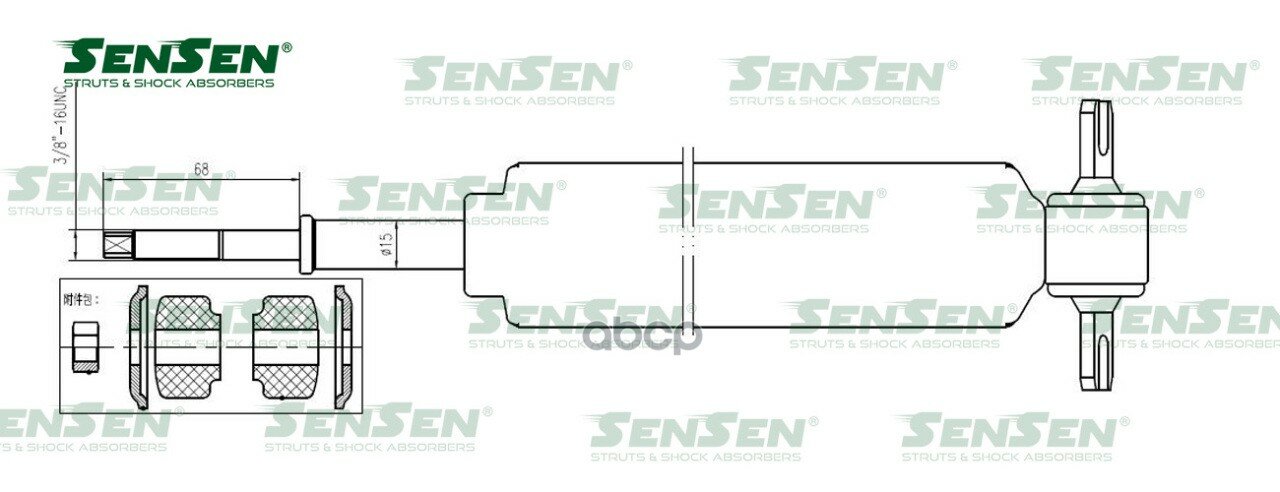Амортизатор задний Chery Tiggo 8 Pro 2.0 л. 170 л/с CVT Sensen арт. 32140220