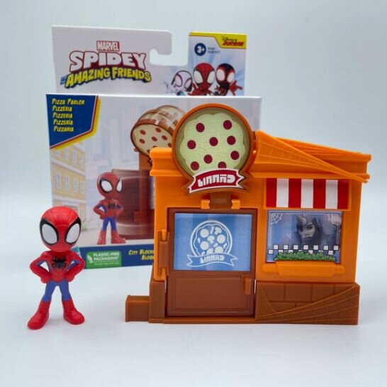 Hasbro Marvel Spidey and His Amazing Friends Toy Figure / Детский набор игрушек Человек-паук и его друзья, состоящий из 10 кукол, маску можно переворачивать вверх и вниз. Марвел