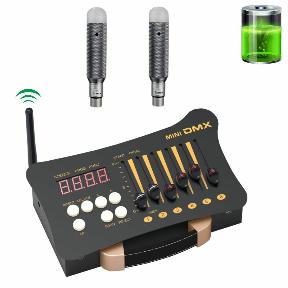 Пульт DMX 512 контроллер сценического света и оборудования на 54 каналов