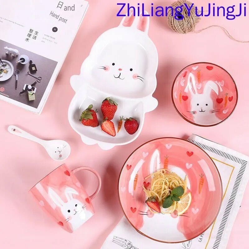 KNOW EASY-Набор детской посуды Cartoon ceramics