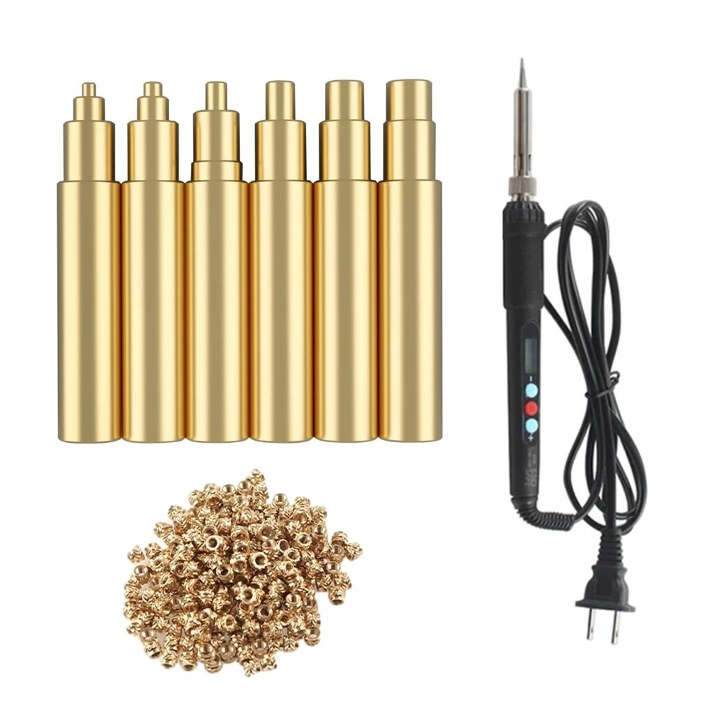 Аксессуары для 3D-принтера, (1 комплект) гайковертная головка, терморегулирующая вставная головка, паяльная головка со 100 гайками-с паяльником американского стандарта