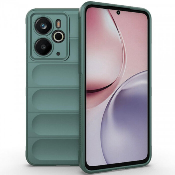 Flex Silicone Противоударный чехол для Realme 14 5G / 14T 5G с защитой камеры и микрофиброй