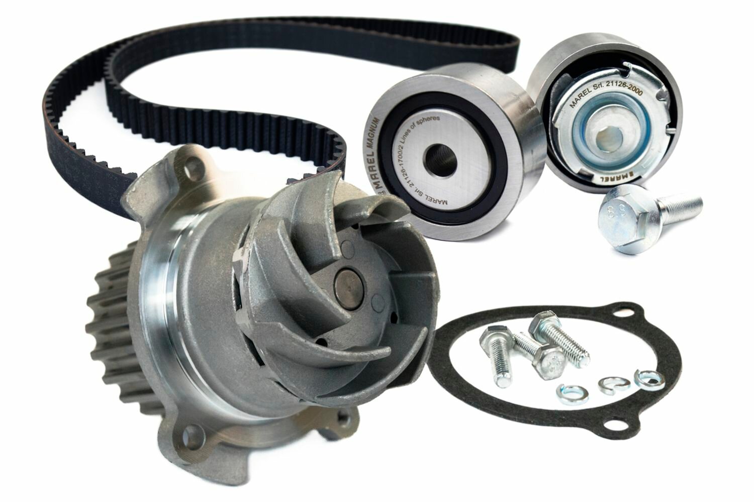 Комплект ГРМ Marel Magnum с помпой 21126 Luzar для 16-клапанных Лада Приора, Калина, Калина 2, Гранта, Гранта FL, Ларгус, Ларгус FL, Веста, Икс Рей, Датсун