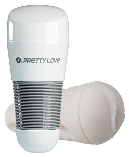 Мастурбатор-вагина в тубе Bad Kitty, реалистичная, белый