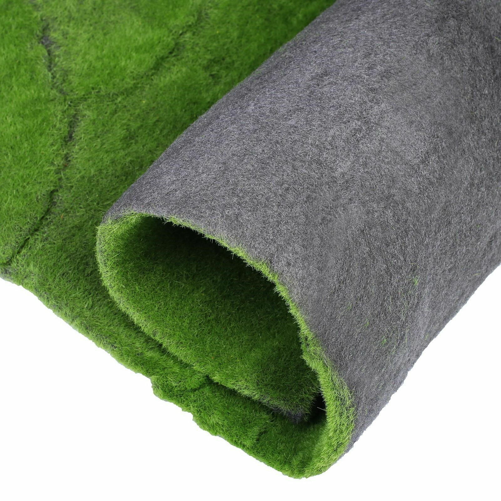 Мох искусственный, декоративный, полотно 1x1 м, рельефный, горный, зелёный