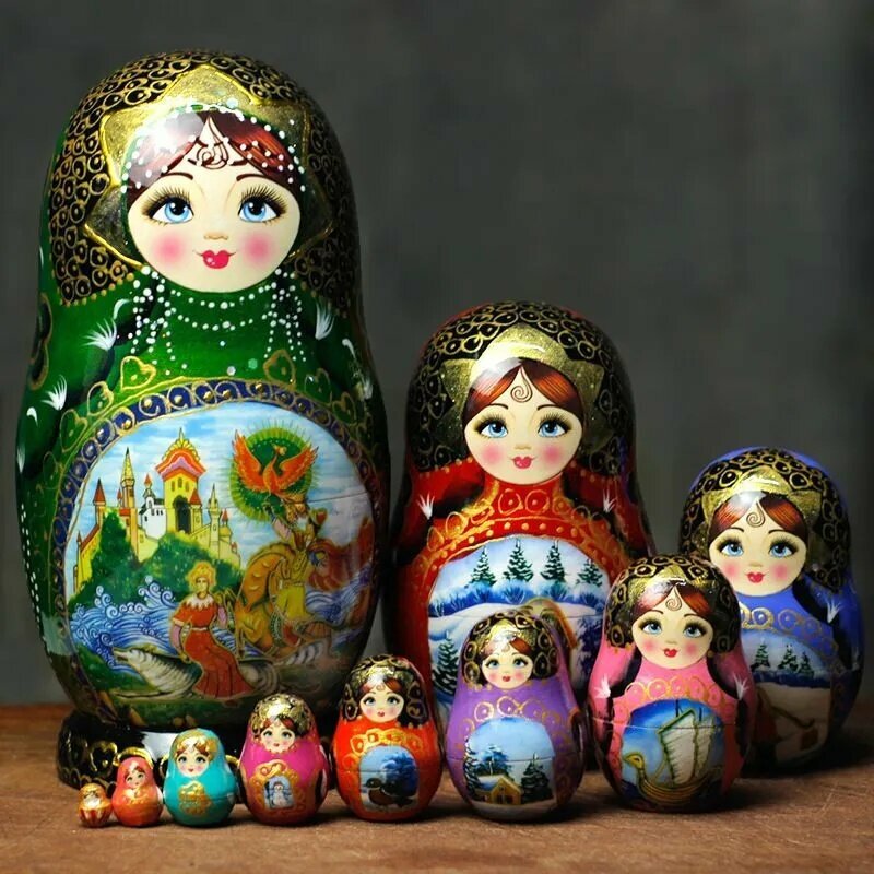 Матрешка Деревянная 10 Штук