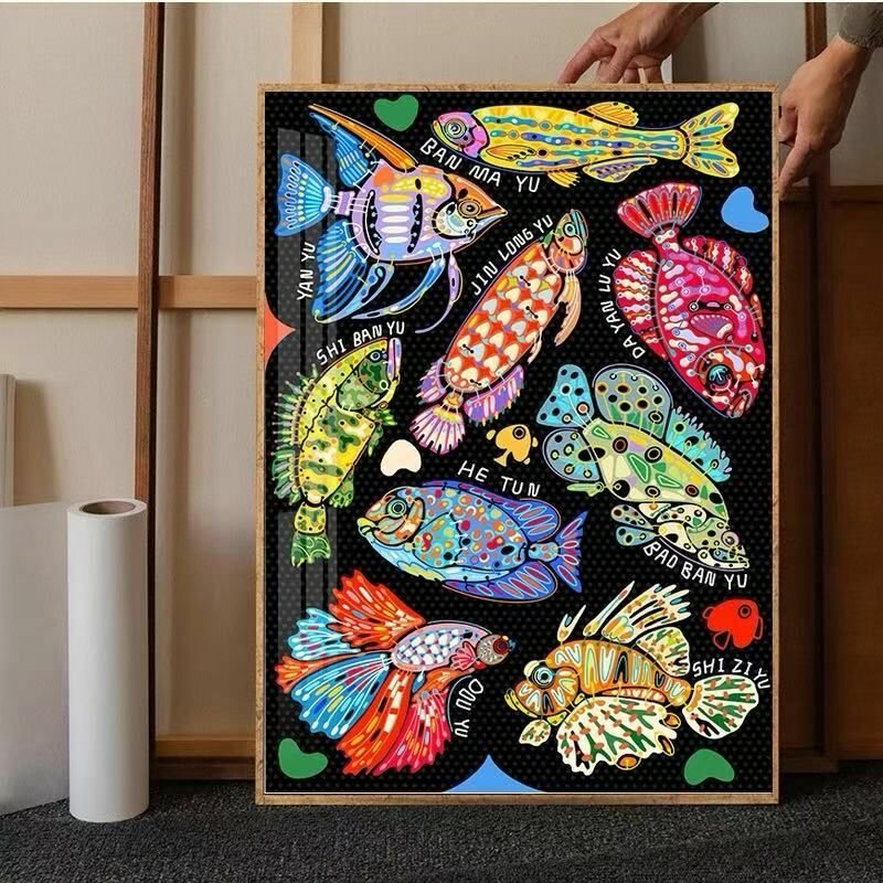 Набор для вышивания крестом 14CT, канва 50x60 см / готовая вышивка 40x50 см