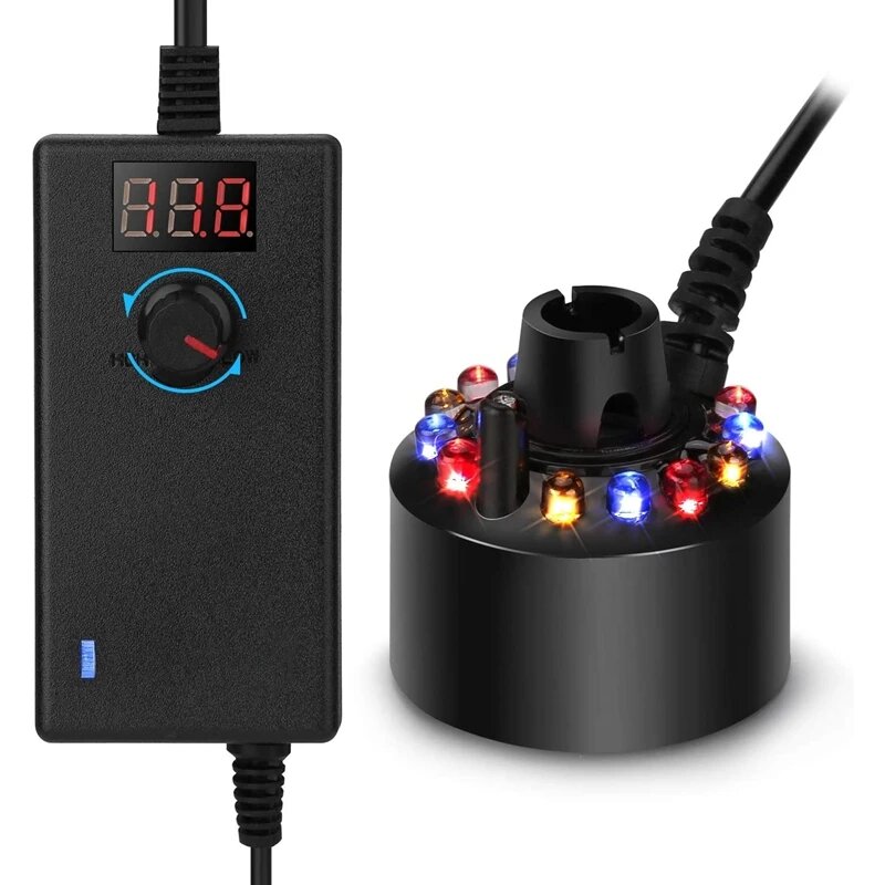 Генератор тумана, генератор тумана, водяной фонтан, пруд, туманная машина, распылитель, увлажнитель воздуха, генератор дыма галоуин, черный, американская вилка