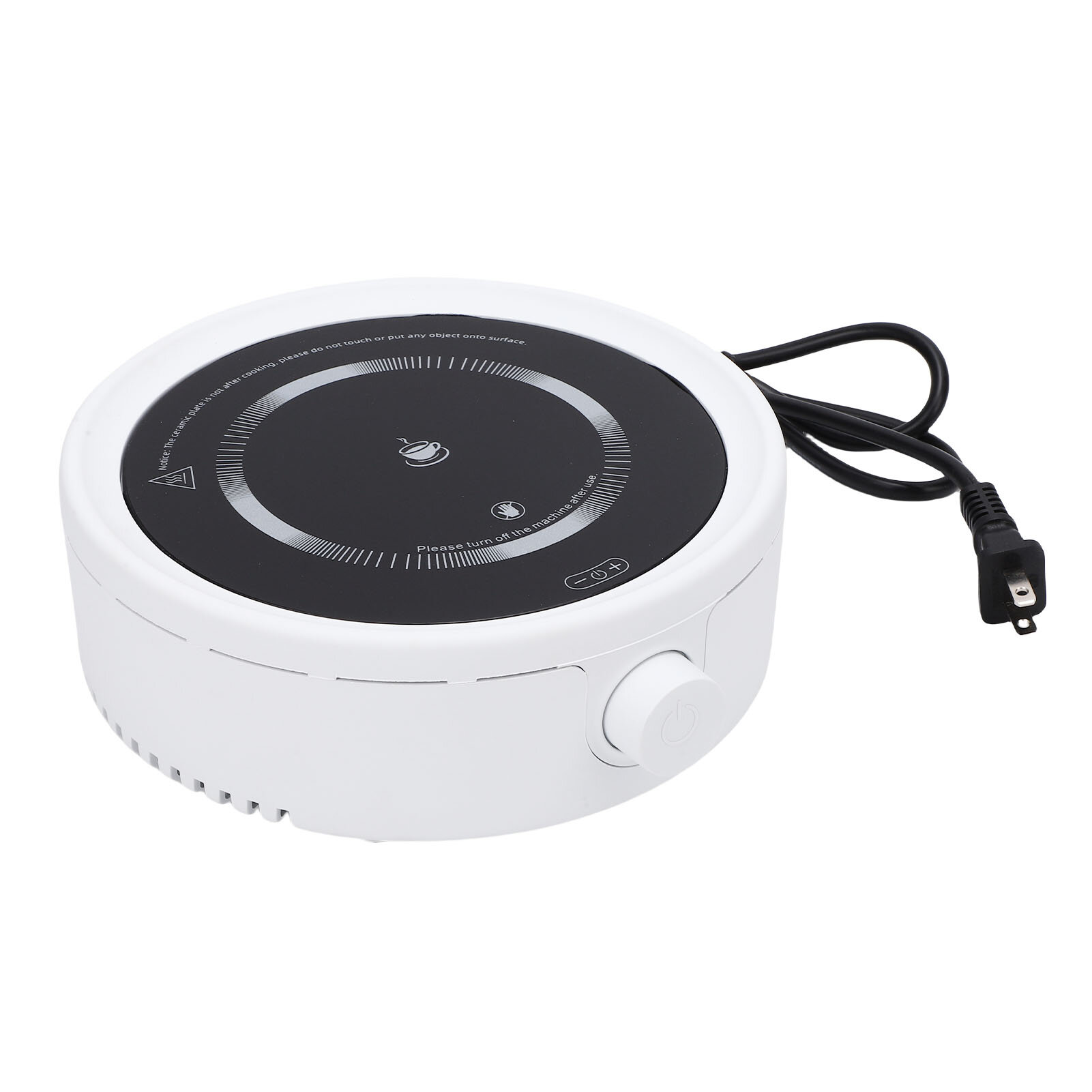 Электрическая мини -плита молчаливая маленькая керамическая горячая тарелка для кипящей воды, изготовление кофе 110 В белая плавка США