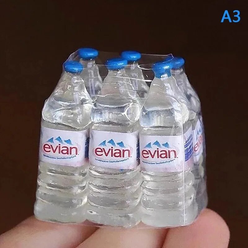 Мини-бутылочки Evian для кукольного дома 1:12, Цвет: A