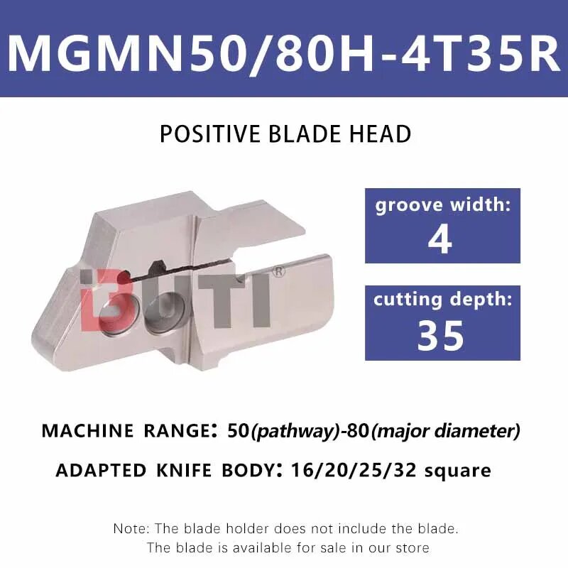 Стержень для долбежного ножа MGMN50/80H-4T35R, Groove Width: 4, Cutting Depth: 35