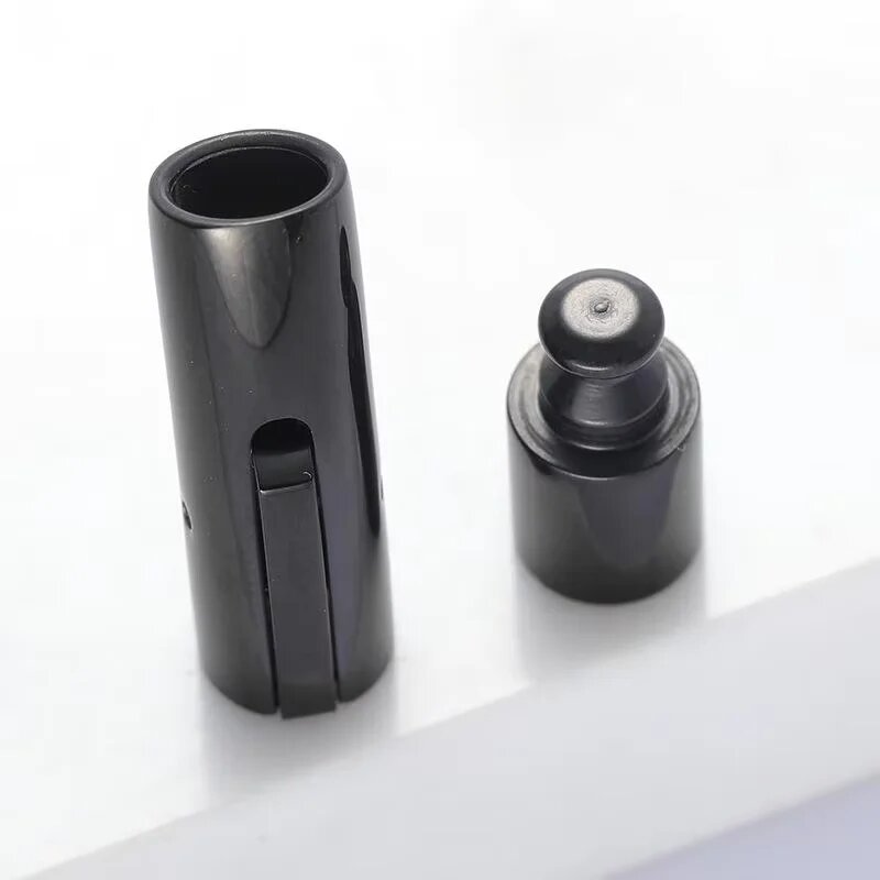 Байонетные застежки из нержавеющей стали для браслетов 2 шт. Черный, 6MM, black