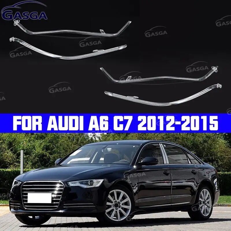 Для Audi A6 C7 2012-2015 (ксеноновые фары) EU DRL Световод Световод Трубка Фара Дневные ходовые огни Guide Angel Eye 4pcs for pair light