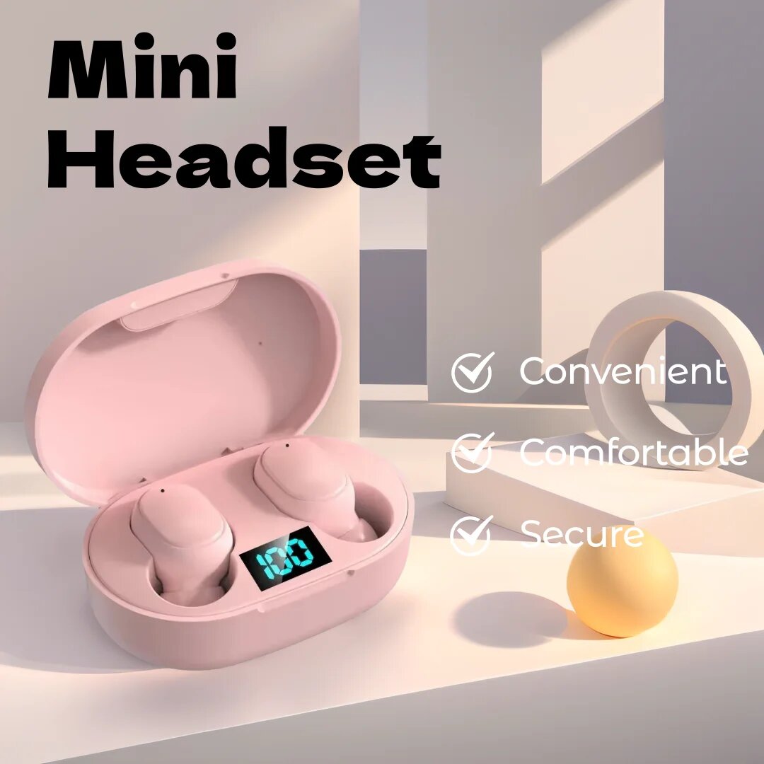 Беспроводные TWS наушники Bluetooth с микрофоном внутриканальные черные E6S