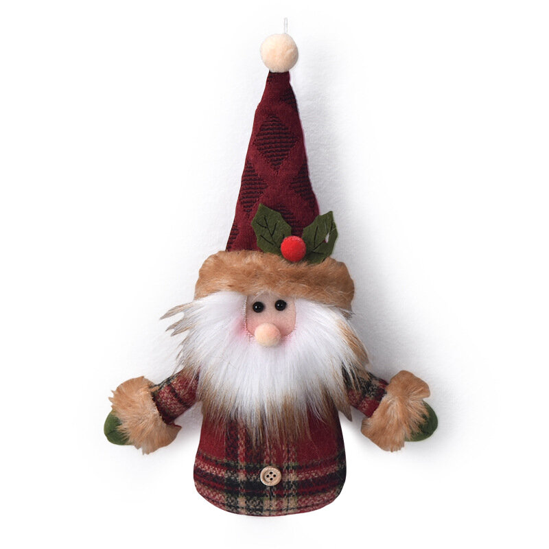 Ретро подвесная кукла старик снеговик лось подарок, Рождественская елка подвесная кукла,19*4*18cm