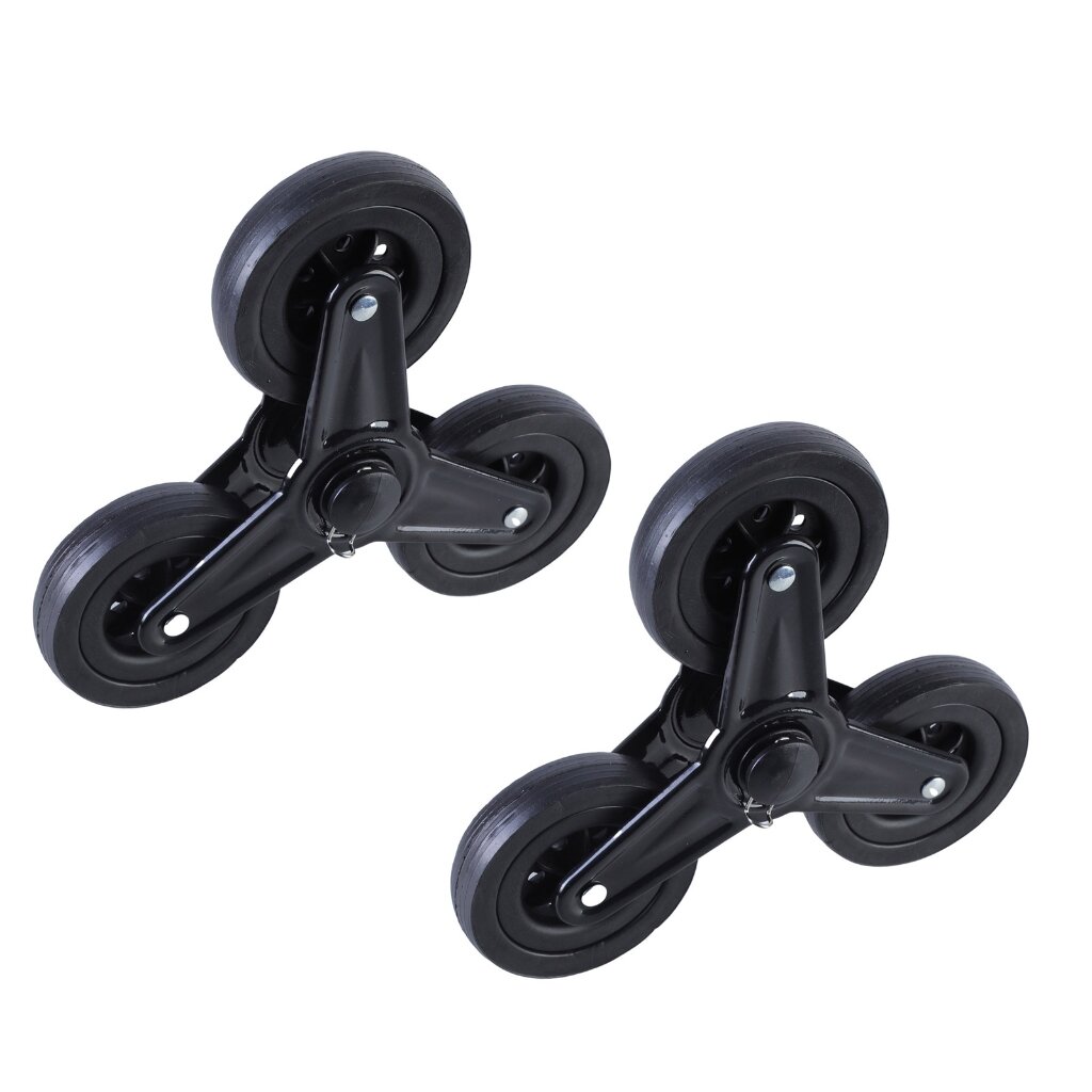 (Пара) Черные износостойкие универсальные треугольные колеса, колеса для покупок и бакалейных товаров -черные железные каркасные подъемные колеса