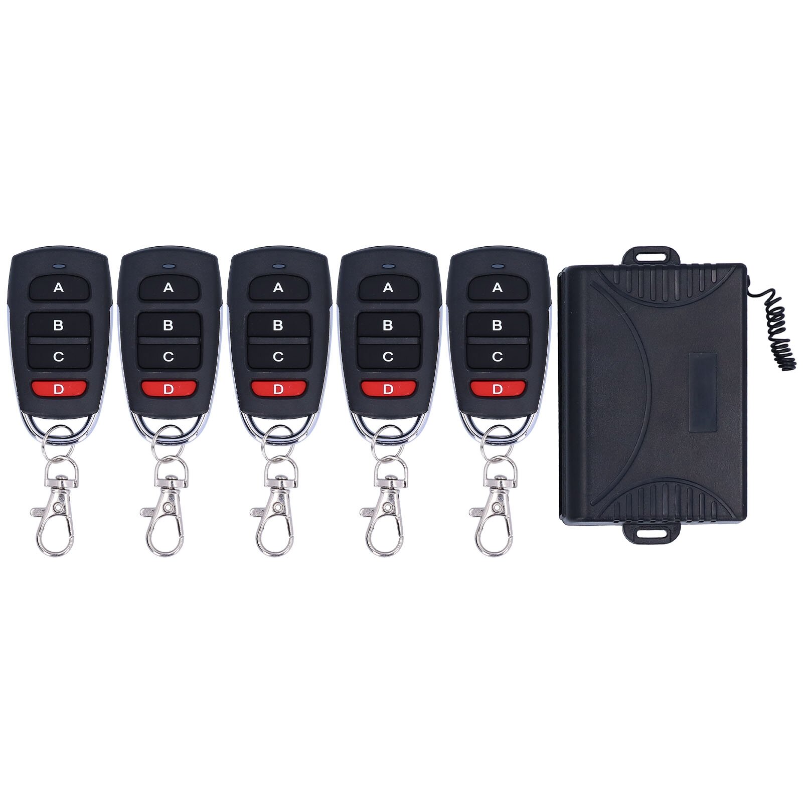 433 МГц 4-канальный пульт дистанционного управления гаражной дверью, открыватель входа, беспроводной релейный передатчик, приемник, комплект