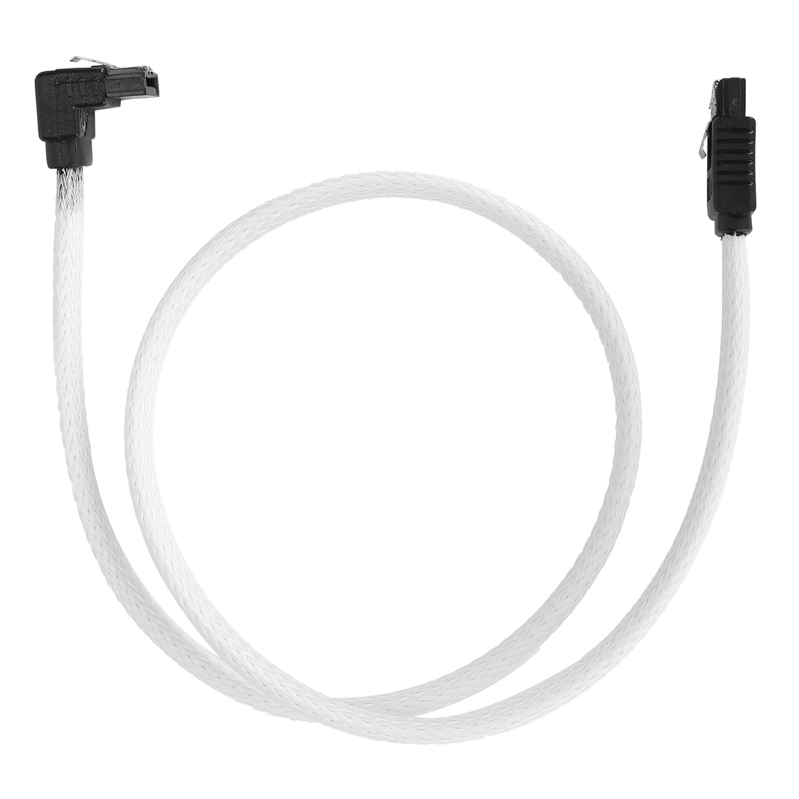 Кабель SATA 3.0, угловой (L-образный), 7-pin, белый, для SSD/HDD