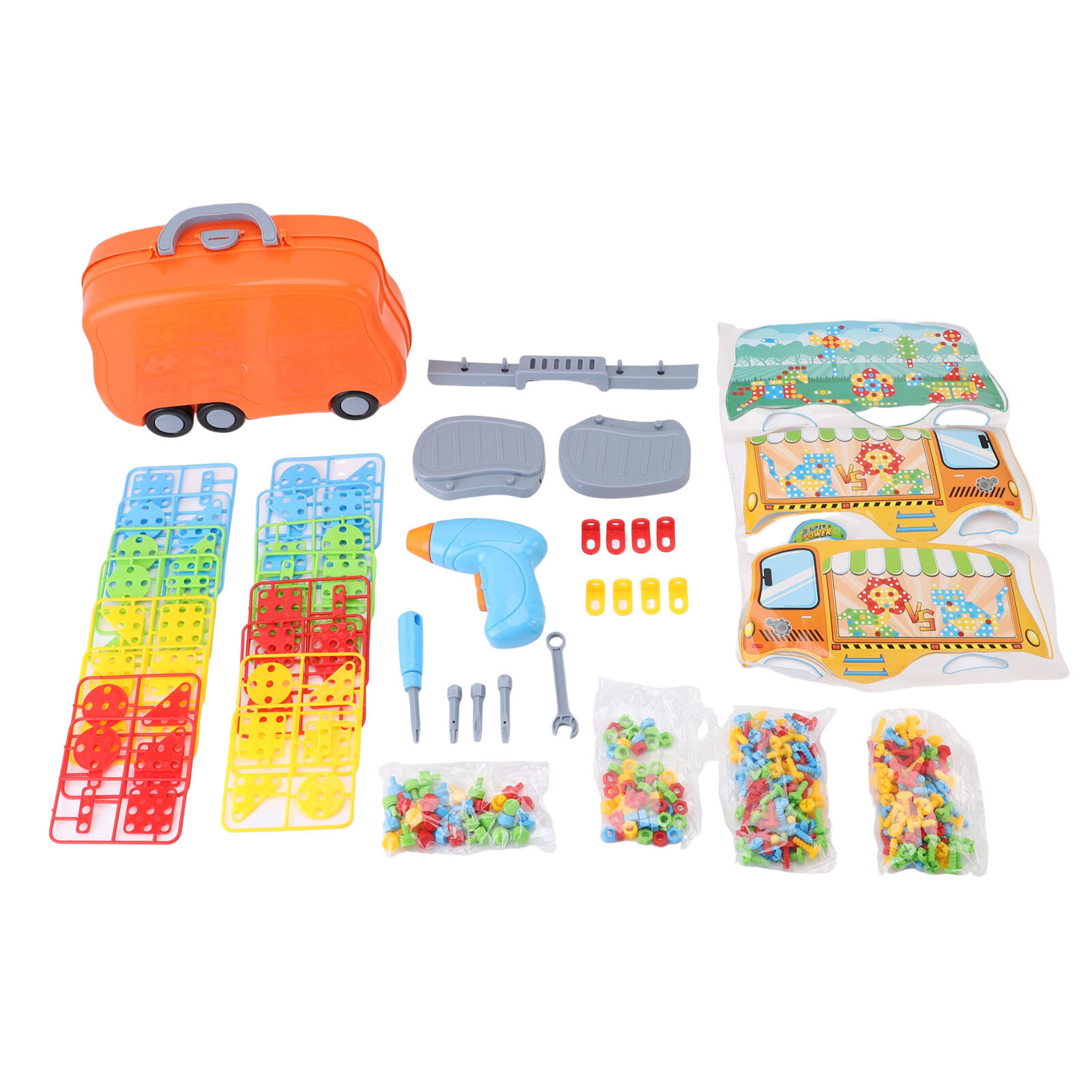 Набор инструментов для ремонта детей для мальчиков Электрические бурильные винты в сборе и фиксация стойки