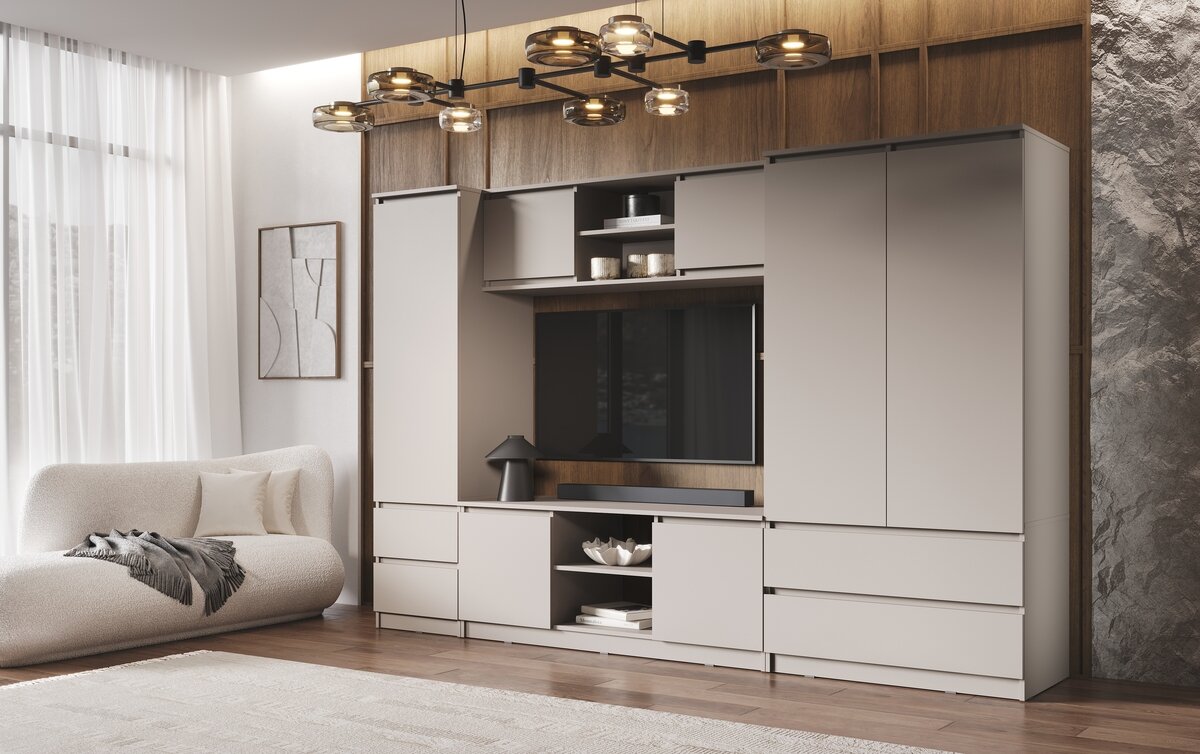 Комплект мебели для гостиной Челси, в цвете: Кашемир, Кашемир