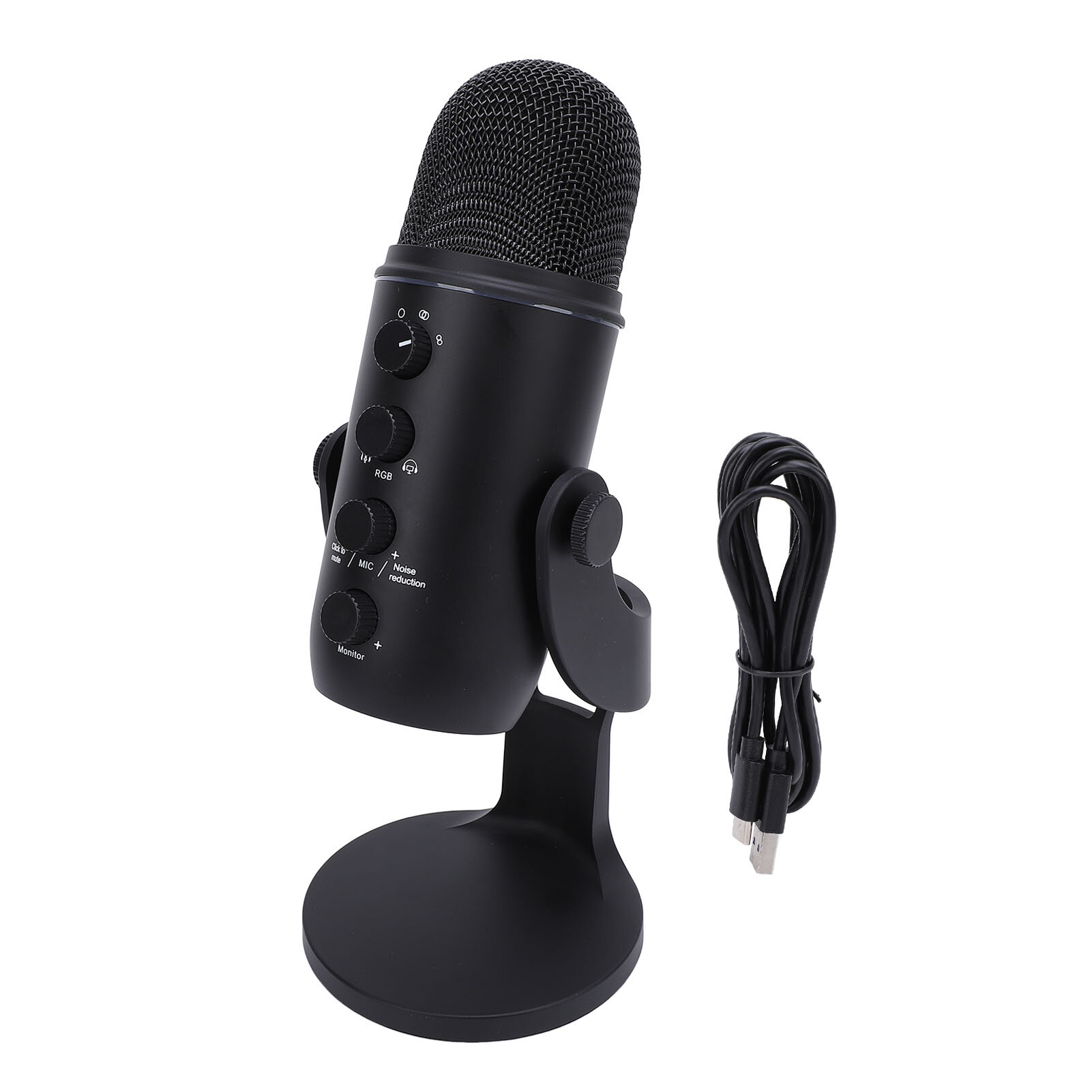 Игровой USB-микрофон с RGB-подсветкой и кнопкой mute