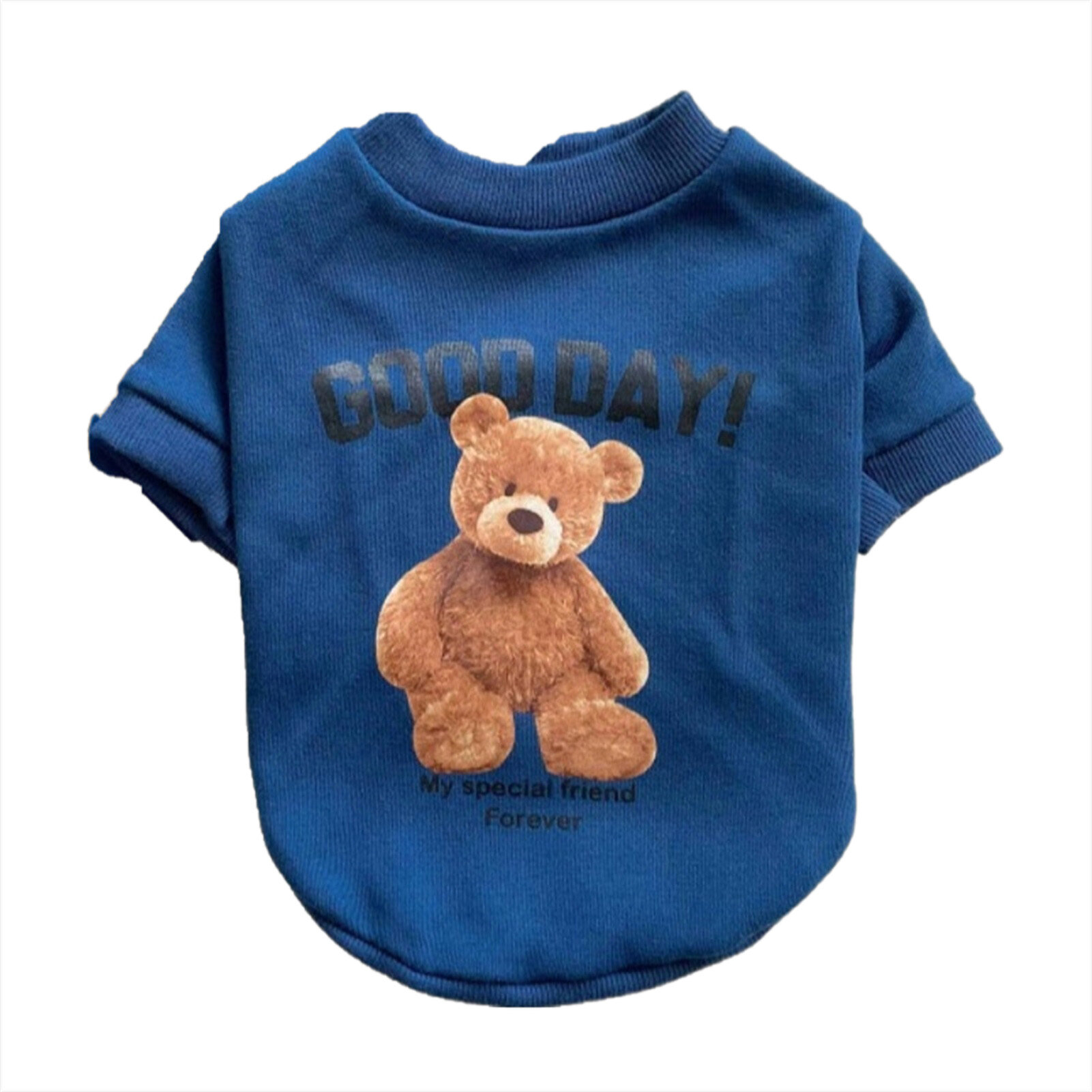 Cute Bear Dog Clothes Soft Comfortable Warm Round Neck Cartoon for Pets Deep Orchid XL