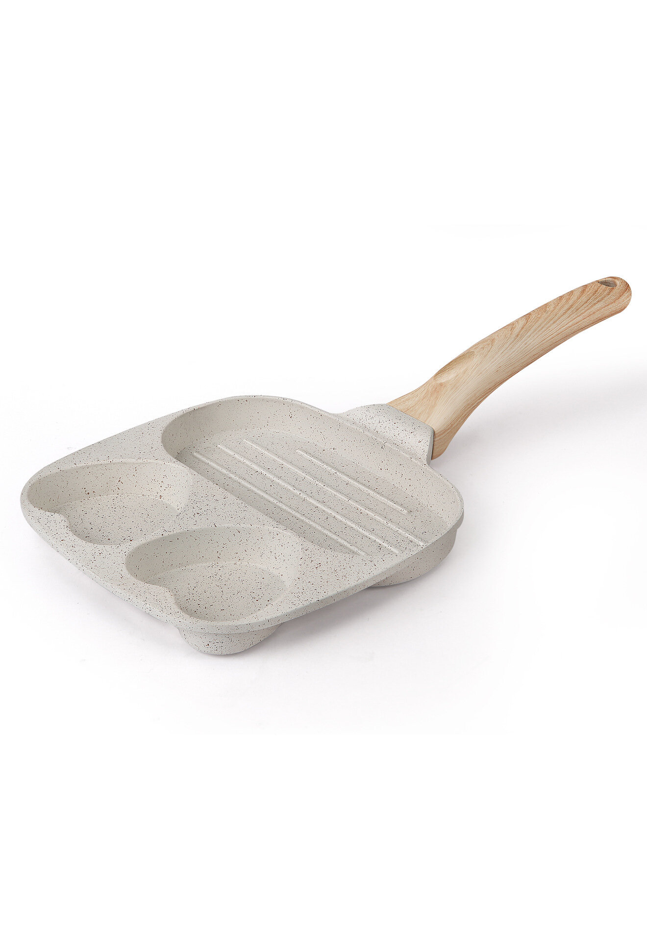 Рисовый камень не содержит сковородку с фриттатой гамбургерами, стейк с блинами, мини-сковородку, плесень из яичного пюре, false, false, false,19, белый/бежевый,