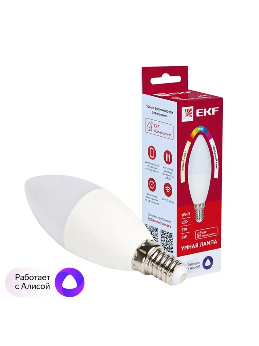 Умная лампа RGBW 5 Вт с Wi-Fi E14/B