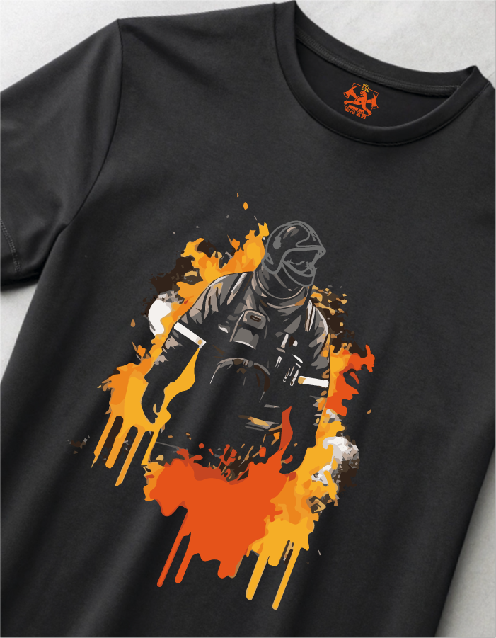 Футболка Футболка с принтом, МЧС, пожарная охрана, спасатель, подарок мужчине