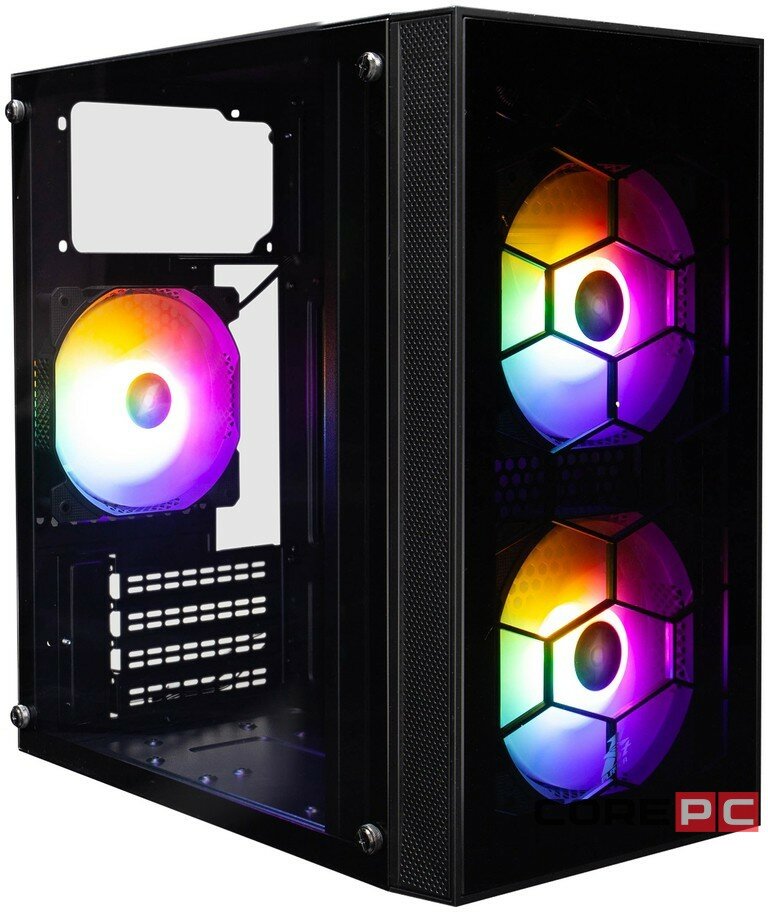 Компьютерный корпус 1STPLAYER FIREBASE X1 LED Black (X1-BK-3F1)