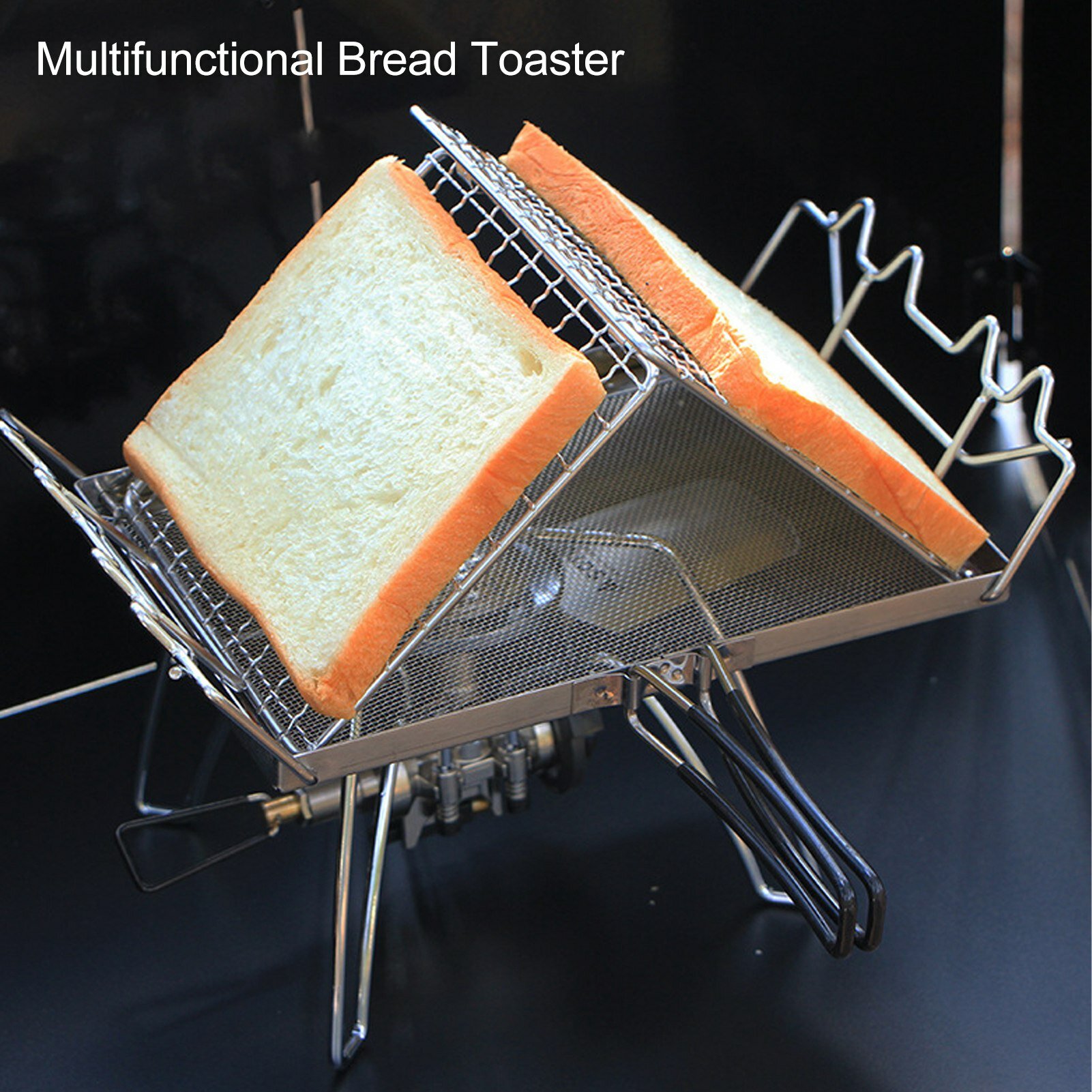 Лагерная плита, тостер, складная портативная стойка для тостера из нержавеющей стали, походная плита, для улицы